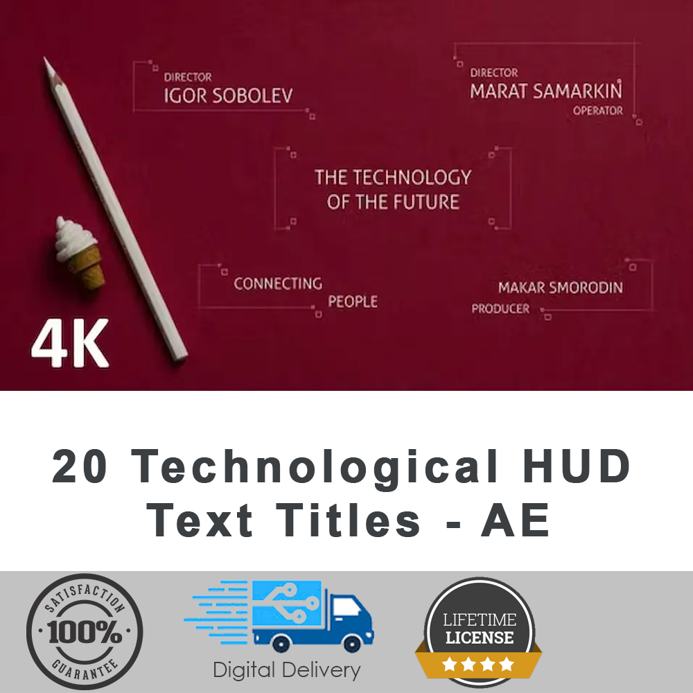 AE Template: 20 Technological HUD Text Titles | Shopee Malaysia