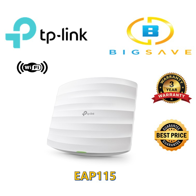 TP-LINK EAP115 300MBPS WIRELESS N CEILING MOUNT ACCESS POINT | Shopee ...