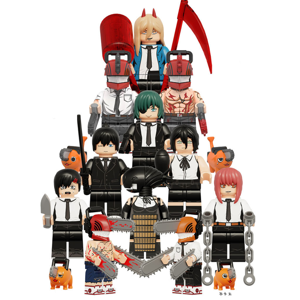 Chainsaw Man Mini Figures Makima Power Denji Bomb Himeno building block ...