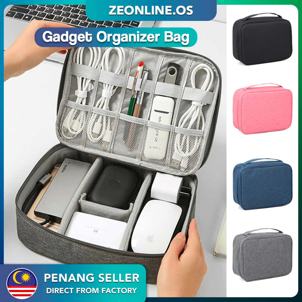 Travel Electronic Gadget Organizer Bag USB Cable Storage Bags Multi ...