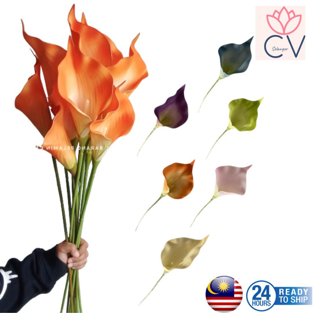 Long Calla Lily Artificial Flower Tulip Flower Wedding Home Office ...