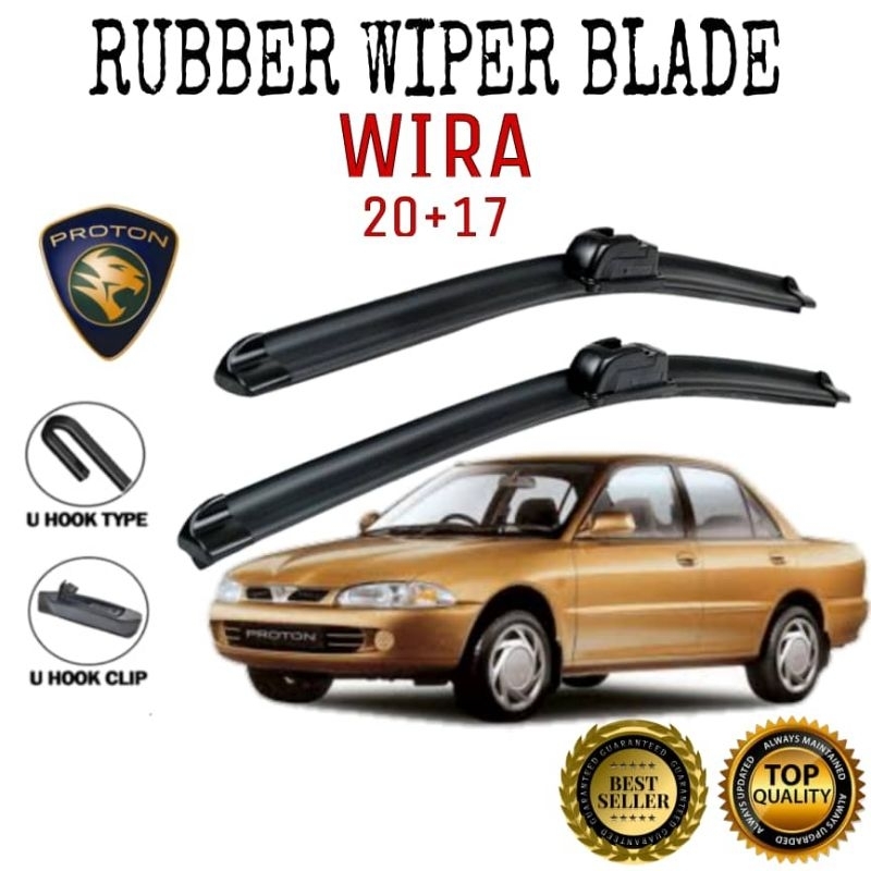 Rubber Wiper Blade Proton Wira/Putra/Arena 20"+17" | Shopee Malaysia