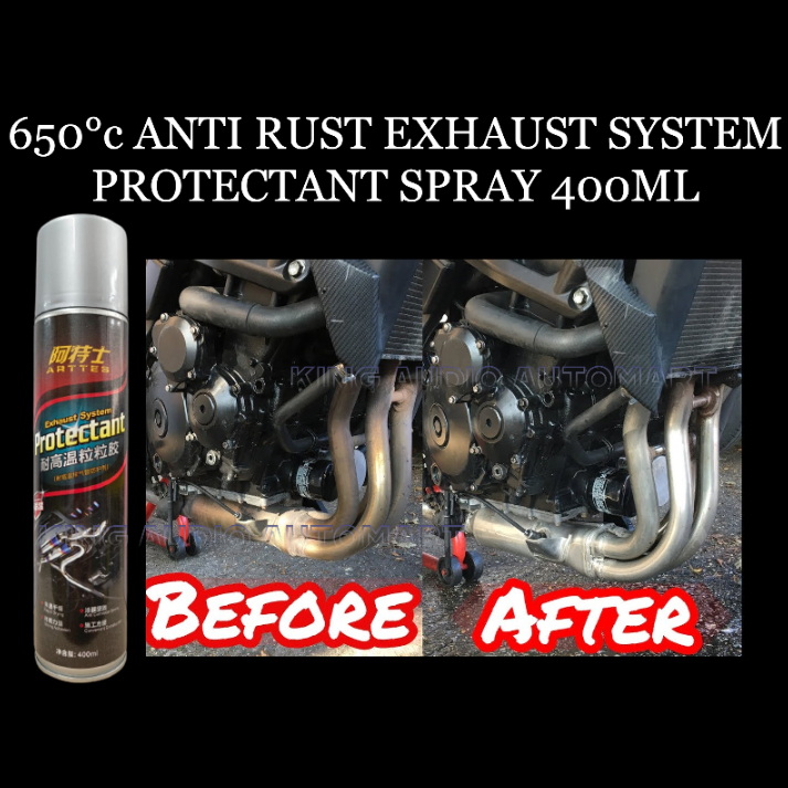 650°c UNDERCOAT ANTI RUST Car/Motor Exhaust Protectant Spray (Silver ...