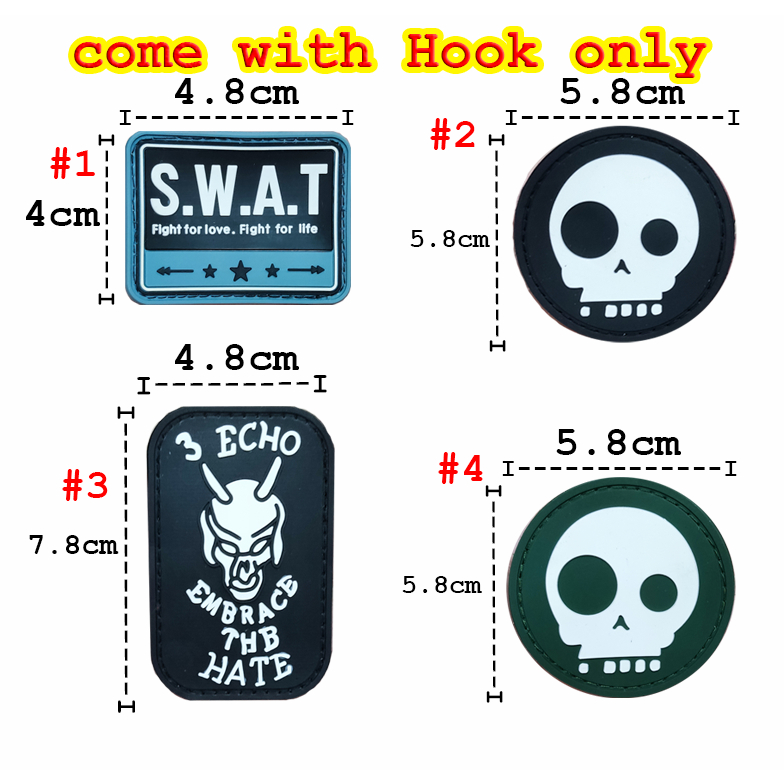 Velcro Patch 3D Logo Patch PVC Patches High Quality Rubber Velcro ...