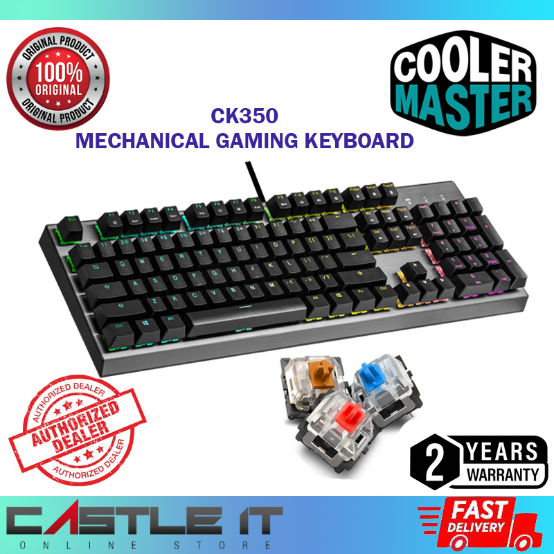 Cooler Master MASTERKEYS CK350 RGB STORM WIRED USB Mechanical Gaming ...
