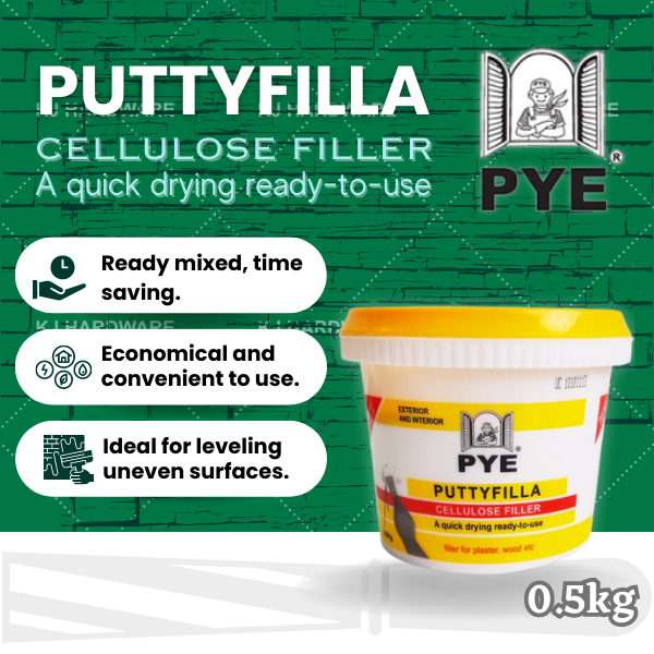 "PYE" PUTTYFILLA cellulose filler 0.5kg | Shopee Malaysia