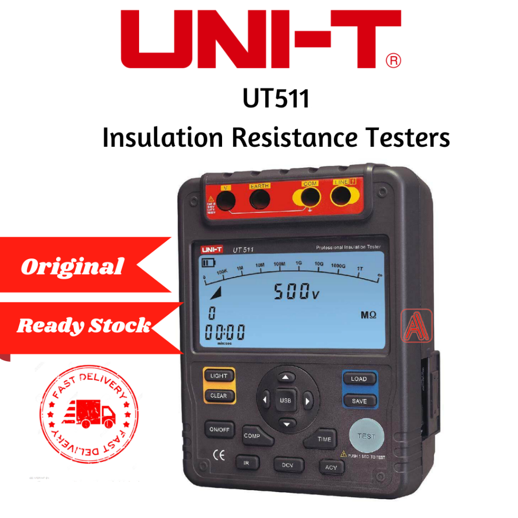 UNI-T UT511 Insulation Resistance Tester Ready Stock Original 🔥 👍🏻 ...