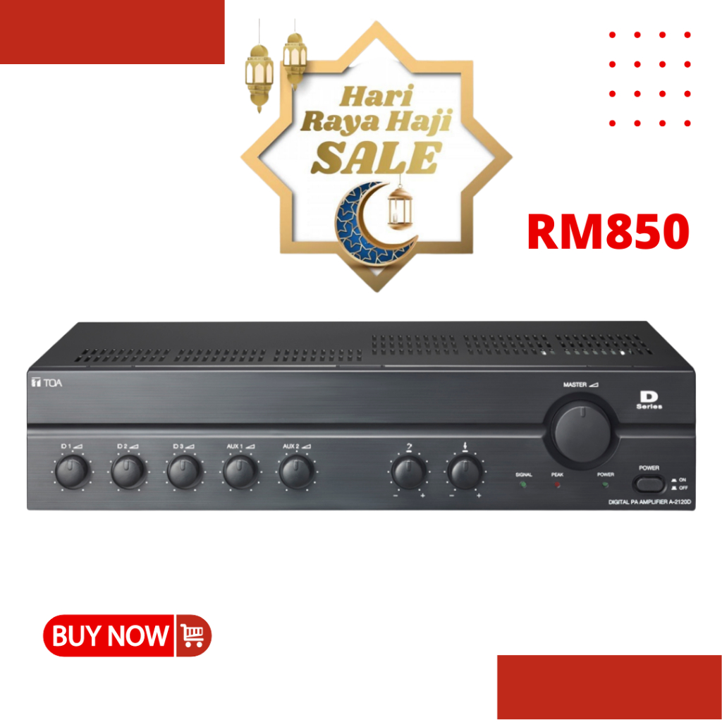 TOA Amplifier A-2120D Digital Mixer PA Amplifier 120watt (A2120D ...