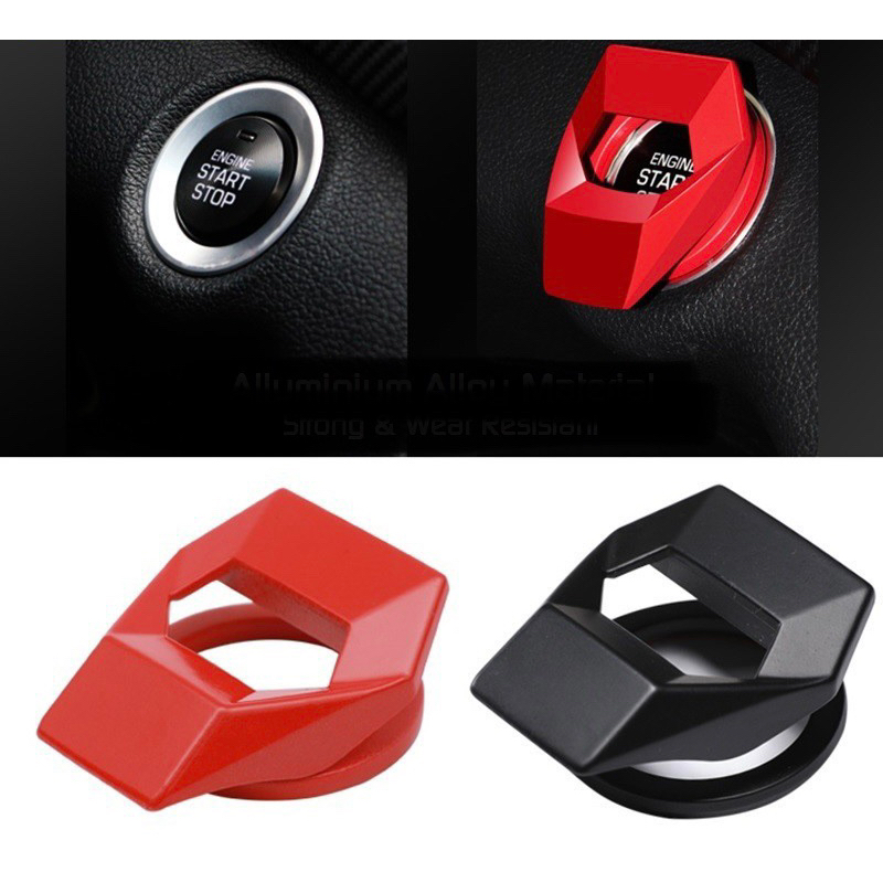Push start button cover alloy black and red | Shopee Malaysia