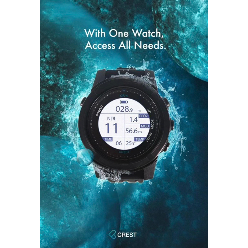 Crest CR 4 Dive Computer (Black & White) | Shopee Malaysia