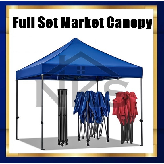 (FULL SET) Night Market Canopy Camping Tent Frame Kanopi Penuh Khemah ...