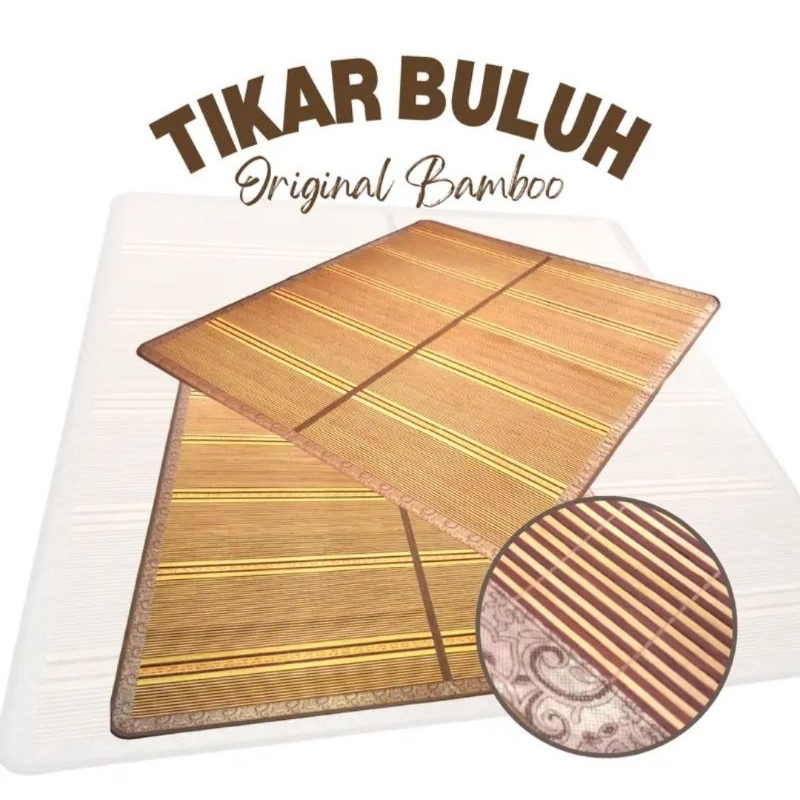 READY STOCK 🔥TIKAR BULUH DAN SENANG LIPAT BAMBOO MAT size Large ...