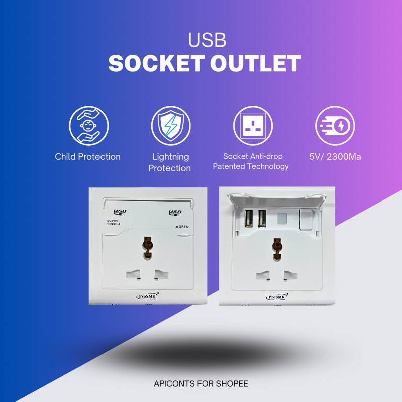 USB SOCKET OUTLET/ PLUG USB READY STOCK 🔥 | Shopee Malaysia
