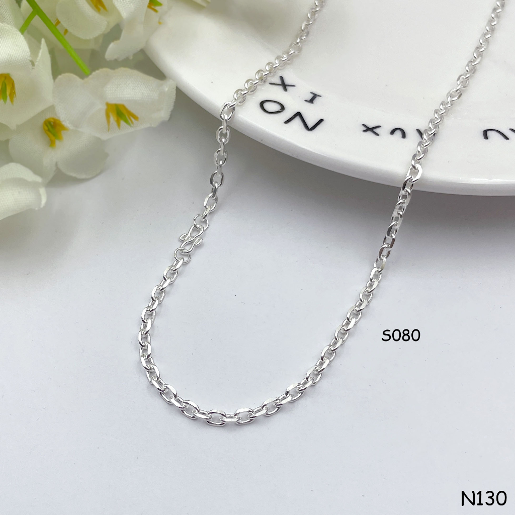💥PROMO💥#N130 Sauh Necklace-925 Sterling Silver (Rantai Leher Sauh) 万字链 ...