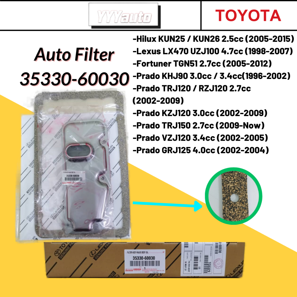 ORIGINAL TOYOTA HILUX KUN25/26 FORTUNER INNOVA LAND CRUISER PRADO AUTO ...