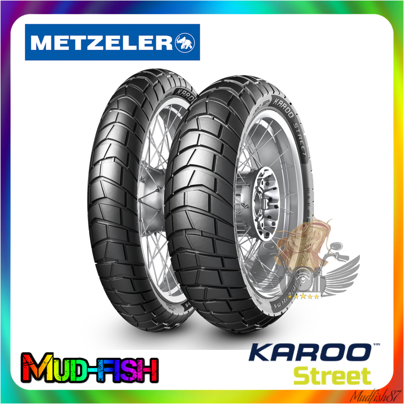 TAYAR METZELER KAROO STREET 120/70-15 | 140/70-14 TUBELESS TYRE FOR ...