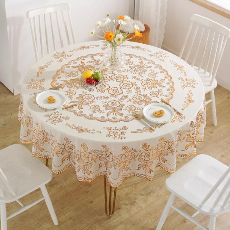 Raya Deco 2025 Alas Meja Makan Bulat Bujur Round Table cloth Gold ...