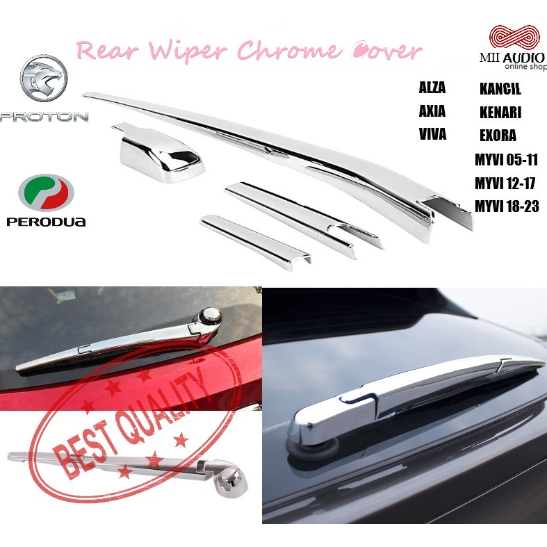 New Rear Wiper CHROME Cover PERODUA AXIA MYVI VIVA | Shopee Malaysia