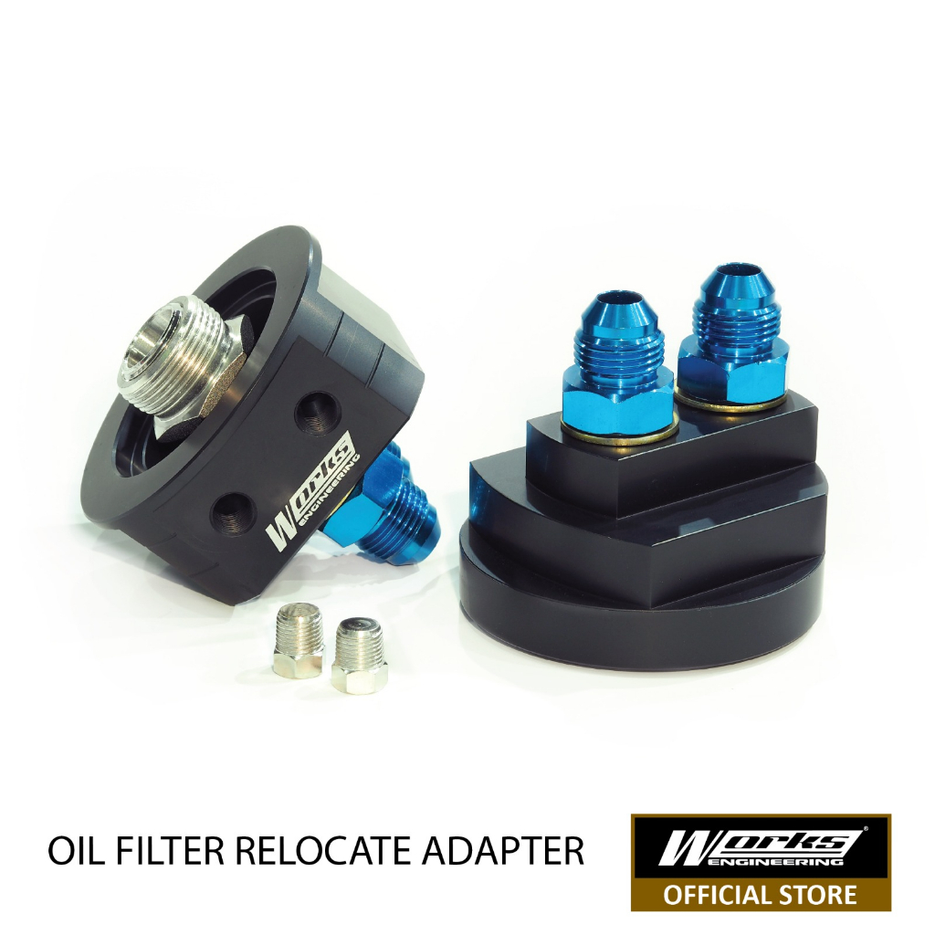 Works Engineering Universal Engine Oil Filter Relocate Adaptor Kit ...