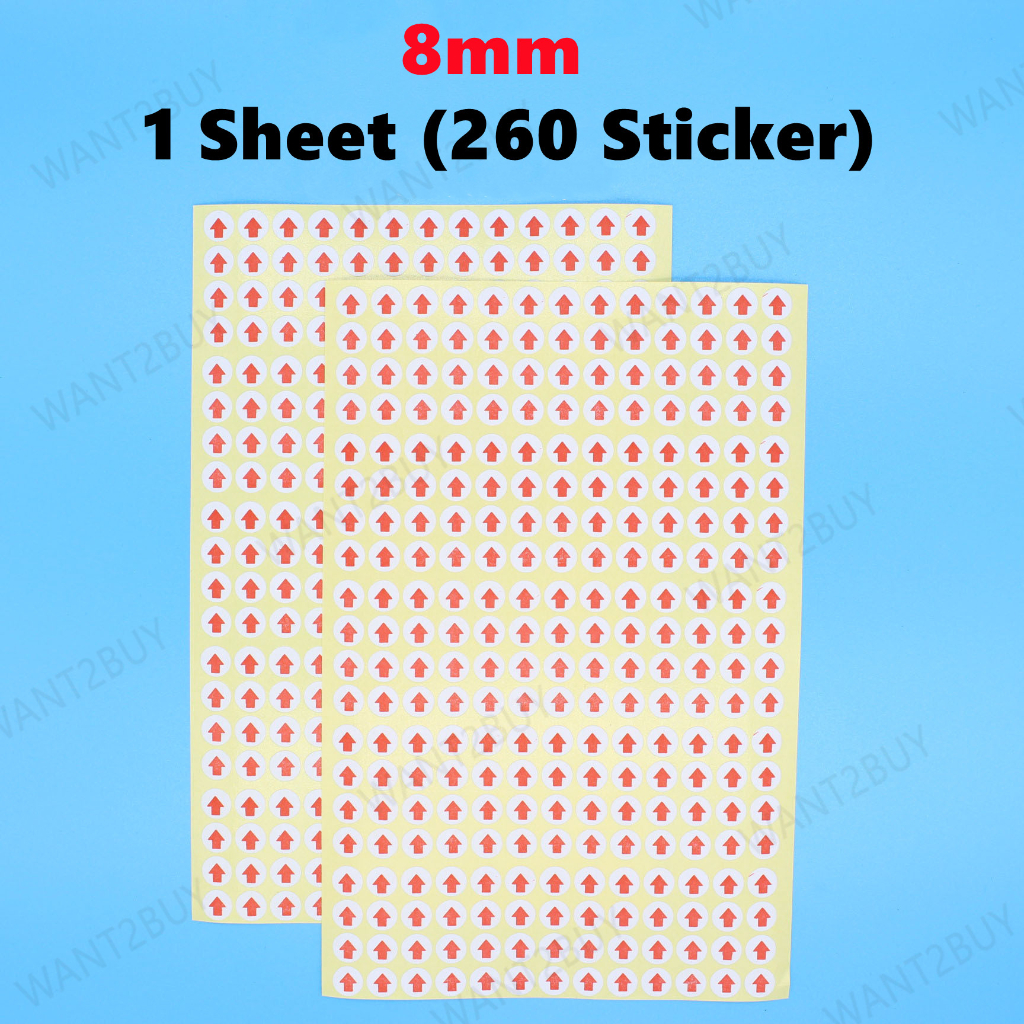 1 Sheet Red Arrow Dot Sticker Mistake Defectives Marking For Rework ...