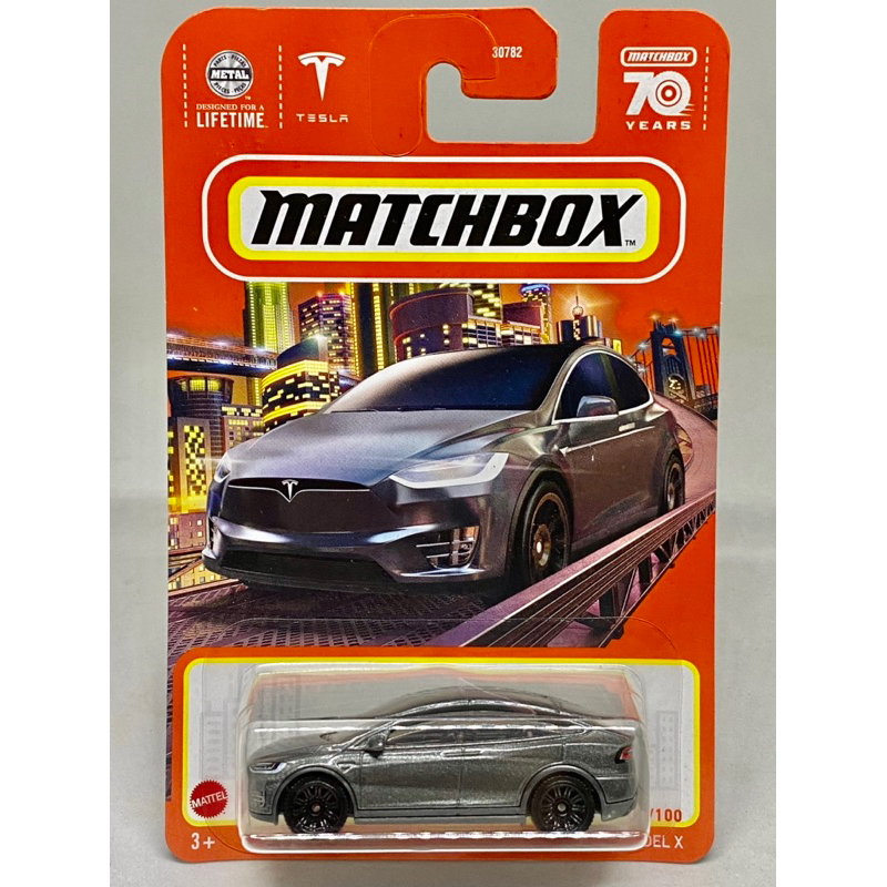 MBX Matchbox TESLA MODEL X Metallic Grey Electric Vehicle EV SUV 70 th ...