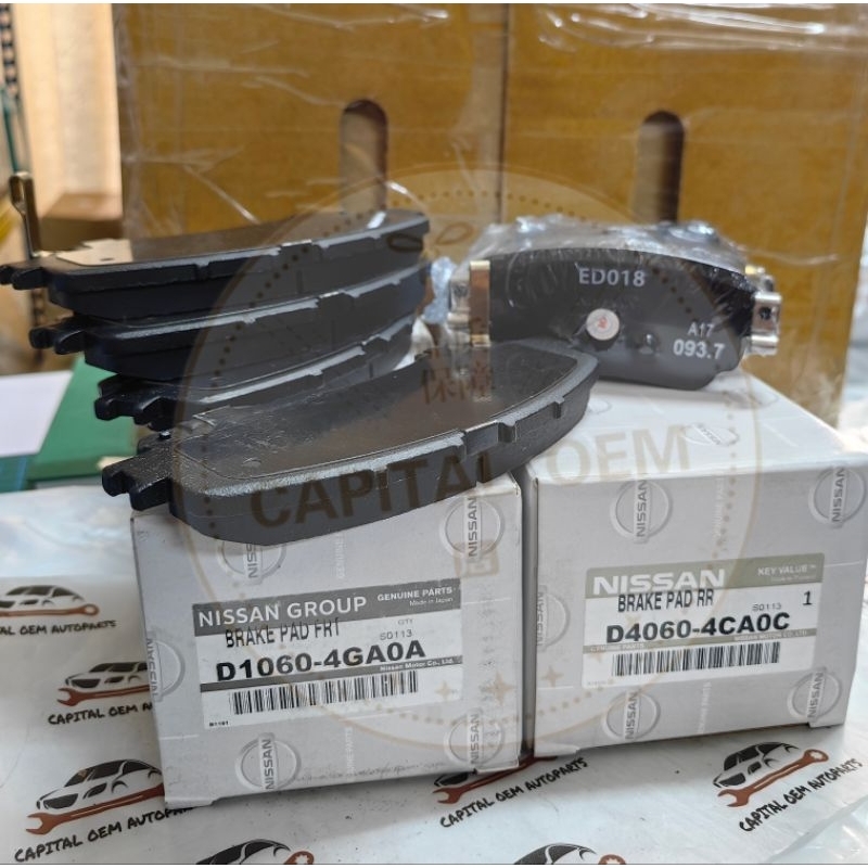 NISSAN X-TRAIL 2.0/2.5 T32 2014-2020 BRAKE PAD (FRONT) D1060-4GA0A ...