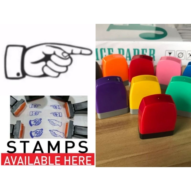 Rubber Stamp Biasa / Mini Pre-inked 👉Cop Jari👈Kanan & kiri /ready Stock ...