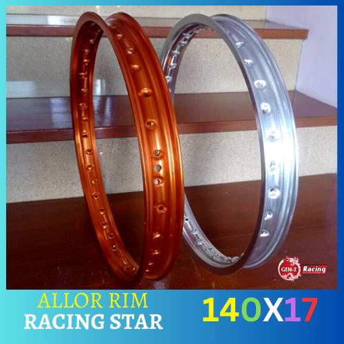 🔥ALLOY UNIVERSAL🔥ALLOY RIM Racing Star 140 x 17 (BROWN/MATTE SILVER/JET ...