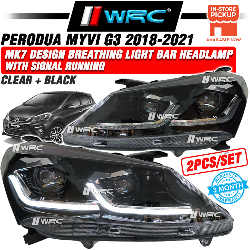 Perodua Myvi G3 2018 - 2021 MK7 Design Breathing Light Bar Projector ...