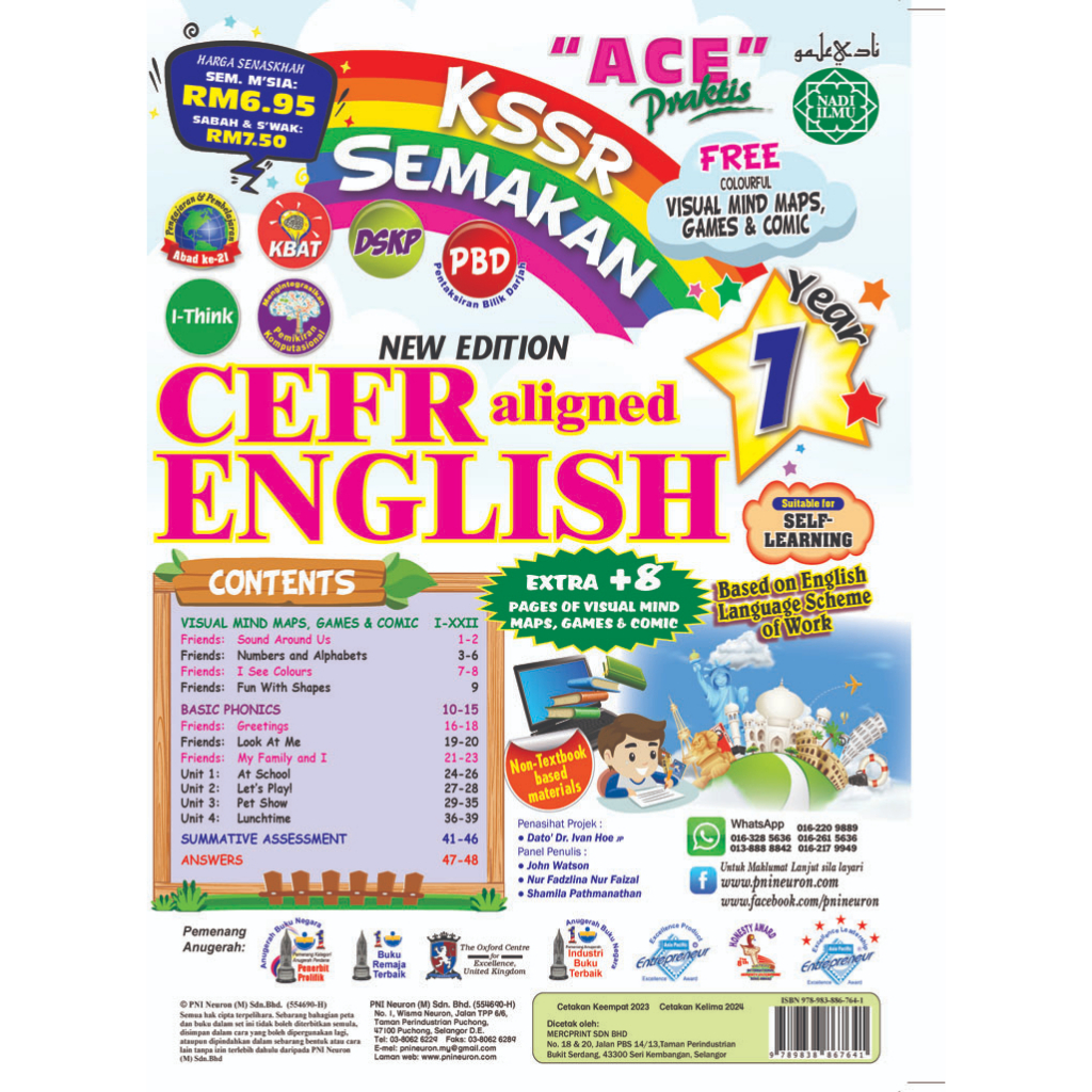 PNI Neuron Ace Praktis KSSR Semakan CEFR Aligned English Year 1 (New ...