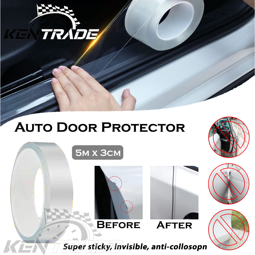 5M Car Door Protector Stickers Auto Trunk Sill Scuff Protector Film ...