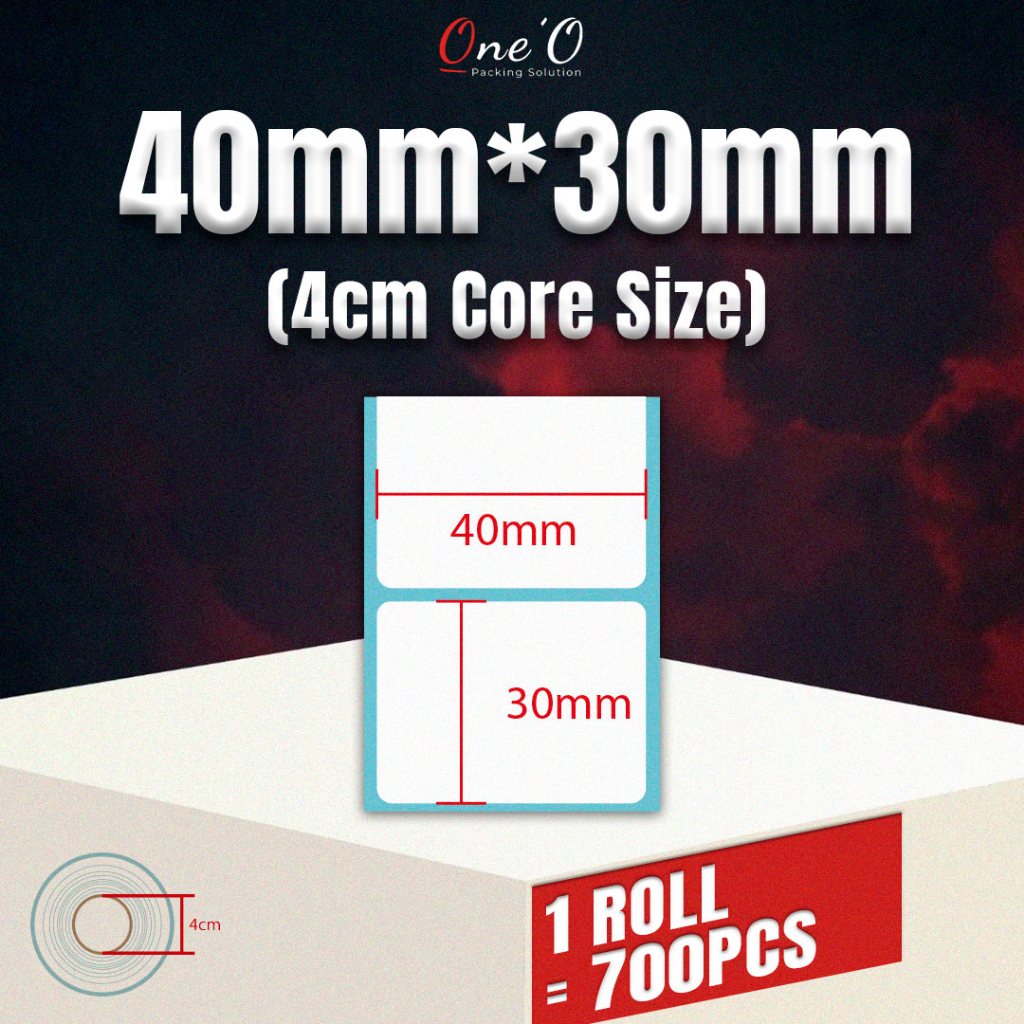 4cm Core Thermal Sticker Barcode Price Label Product 热敏标签纸 30x20 35x25 ...