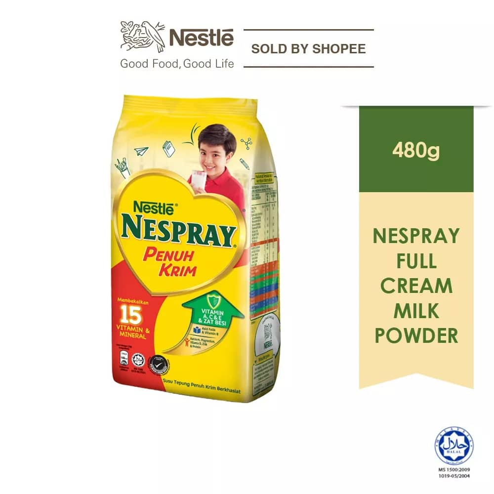 Nestle Nespray Full Cream Milk Powder 480g | Shopee Malaysia