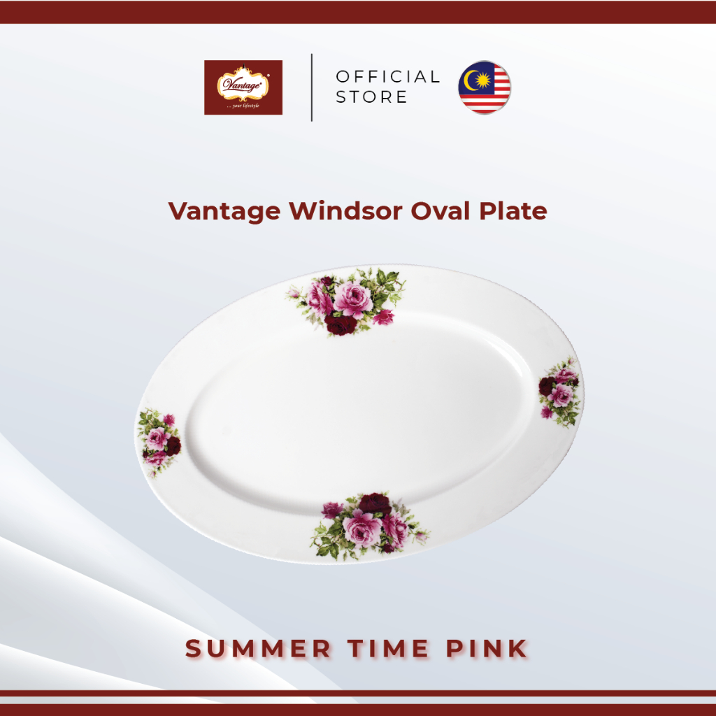 Vantage Fine Porcelain Oval Plate (Windsor without Gold ) | Shopee Malaysia