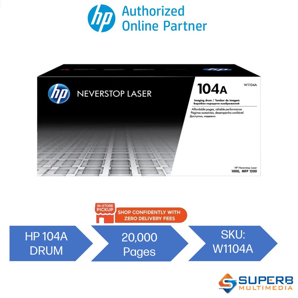 HP 104A Black Original Laser Imaging Drum W1104A | Shopee Malaysia