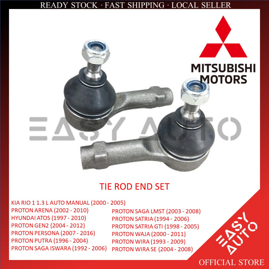 TIE ROD END SET -MB527169 -PROTON WIRA,SATRIA,WAJA,ARENA,GEN2,PERSONA ...