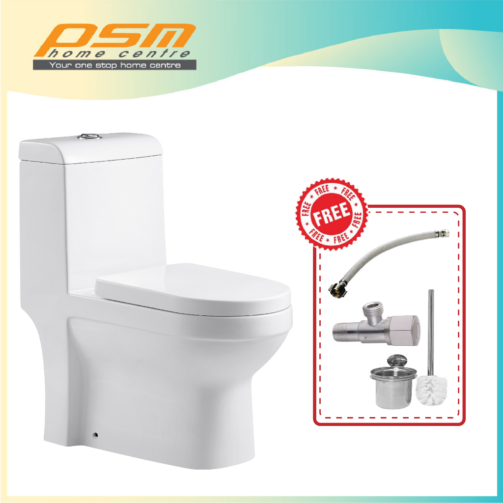 Bathroom One piece Toilet Bowl Bathroom Limited WC S Trap 10 Inch Wash ...