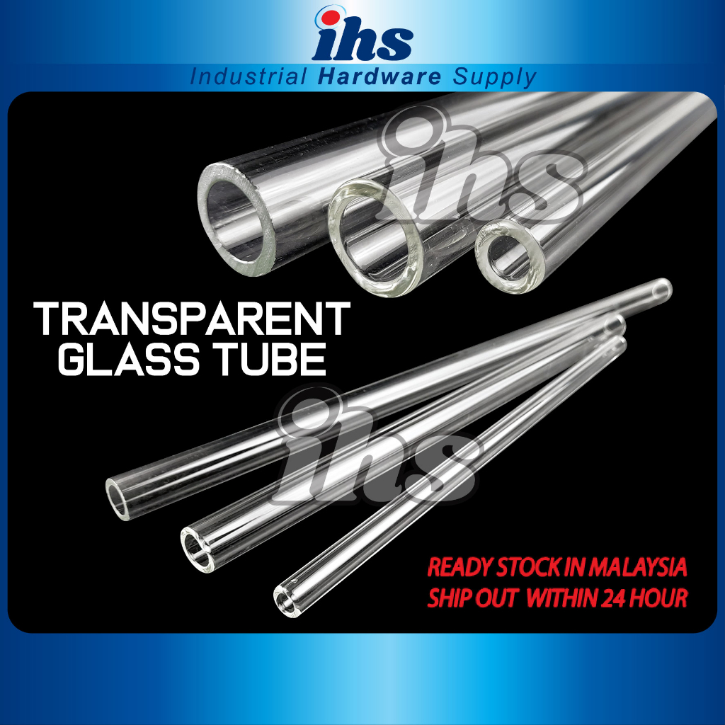 12.5'' Length OD 1/2'' Transparent Borosilicate Glass Tube | Shopee ...