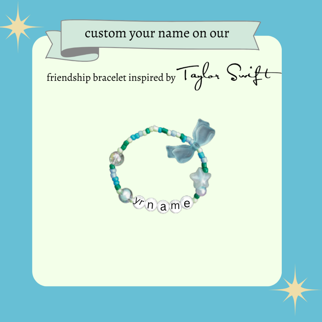 Custom name on friendship bracelet inspired by Taylor Swift's album ...