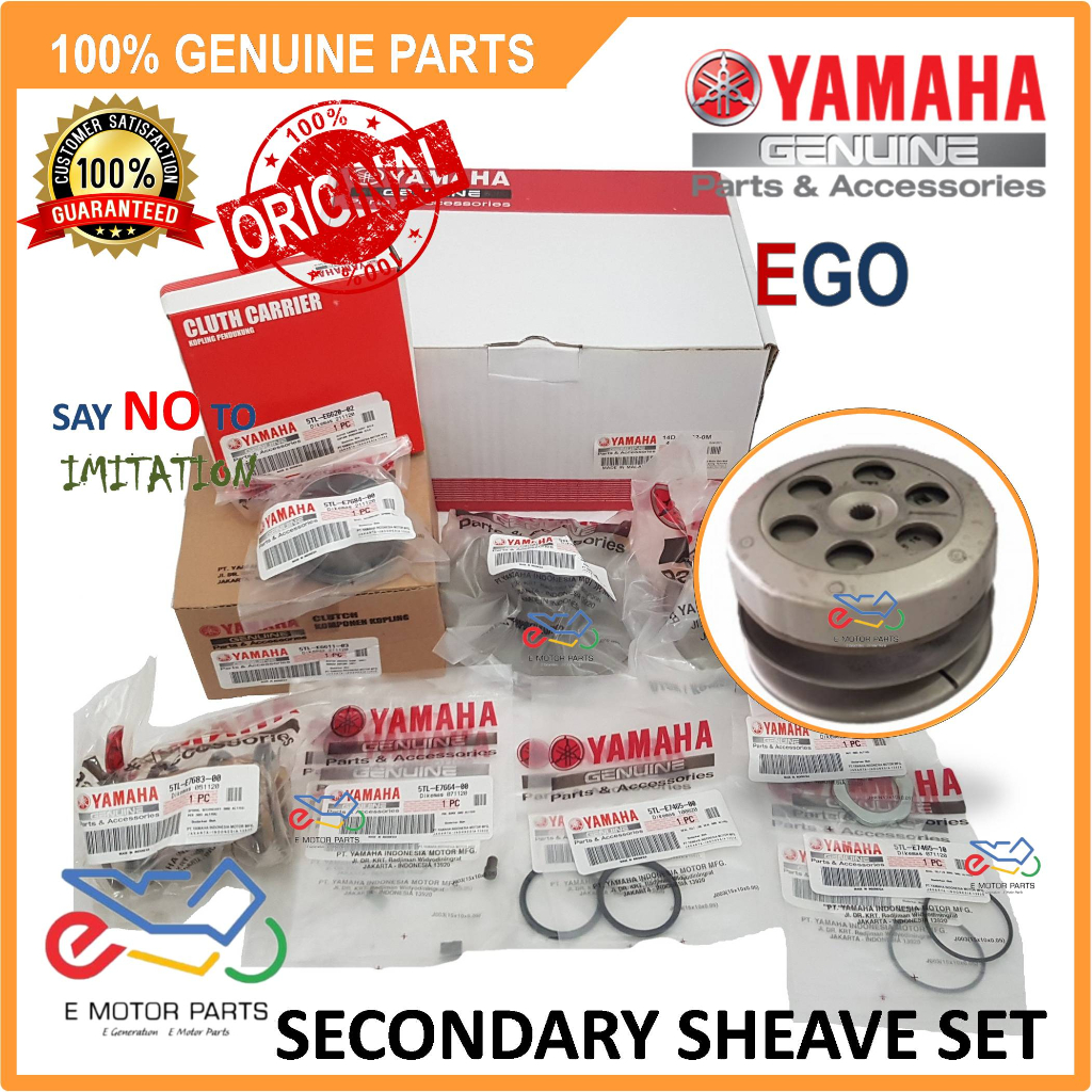 EGO SET SECONDARY SHEAVE EGO REAR PULLEY SET EGOS EGO(S) BELTING PULLEY SET [100% ORIGINAL ...