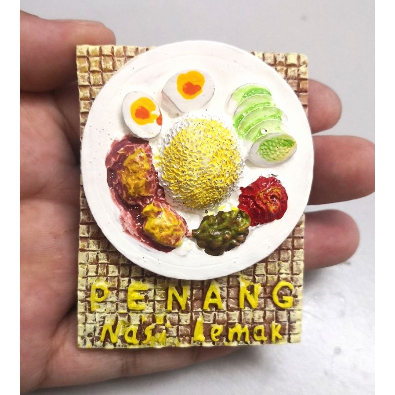 Penang Food Fridge Magnets ~ Roti Canai, Char Koey Teow, Nasi Lemak ...