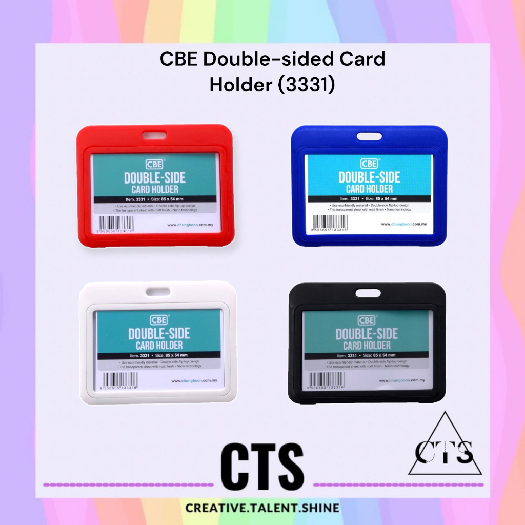 CBE 3331 Double-Side ID Card Holder Name Badge Name Tag / Horizontal ...