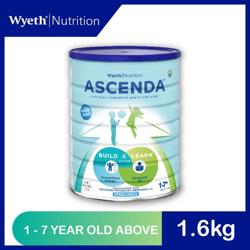 Wyeth Nutrition Ascenda Milk Powder for 1-7 Year Old Above Childern ...