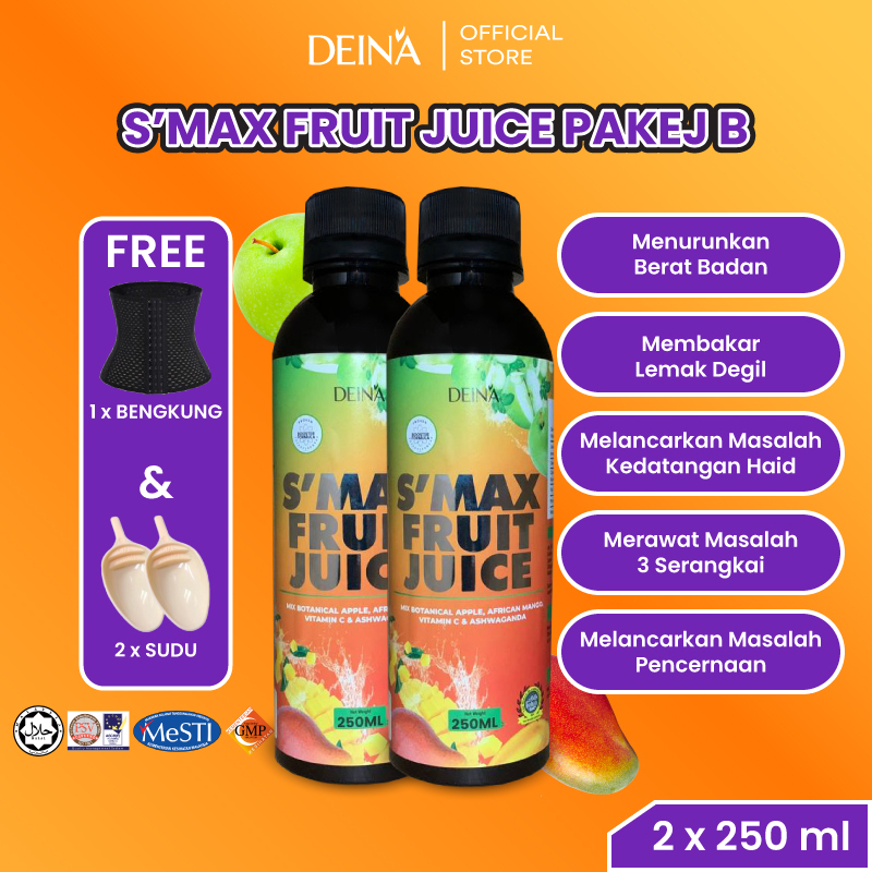 S'max Fruit Juice Package B (250ml) - 2 Bottles Supplement Weight Loss ...