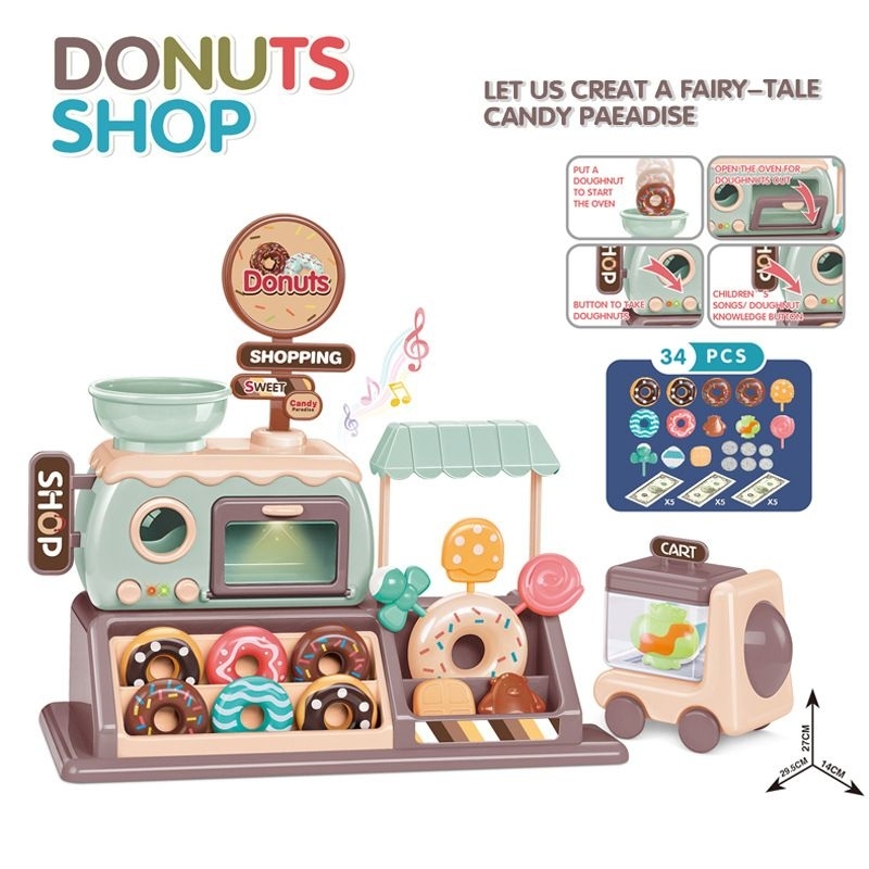 ️New Arrival ️Donuts shop mini candy paradise with music and light ...