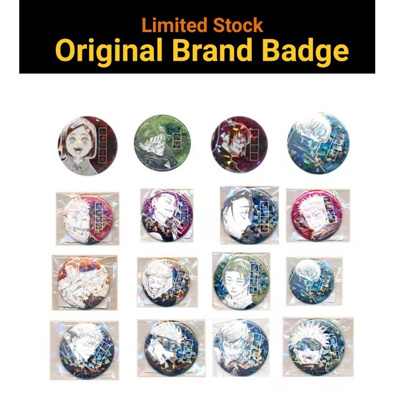 ORIGINAL 56MM Jujutsu Kaisen Badge Shiny Gojo Itadori Yuji Fushiguro ...