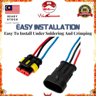 WeConnect Male & Female Waterproof Electrical Connector Plug Wire ...