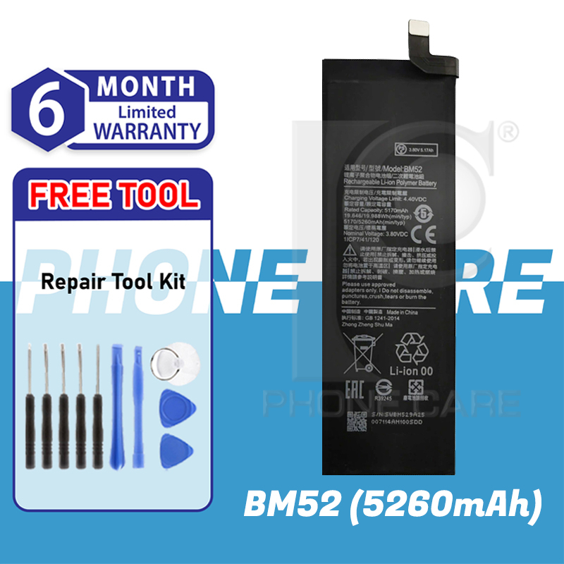 Battery Bateri BM52 For MI NOTE 10 / MI NOTE 10 PRO / MI NOTE 10 LITE ...
