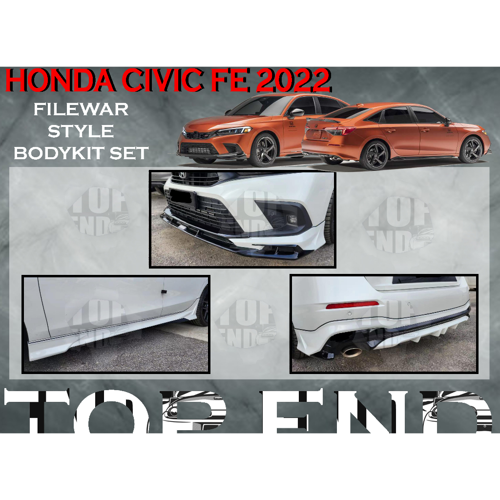 HONDA CIVIC FE 2022 11th GEN FILEWAR STYLE FULLSET BODYKIT FILEWAR ...