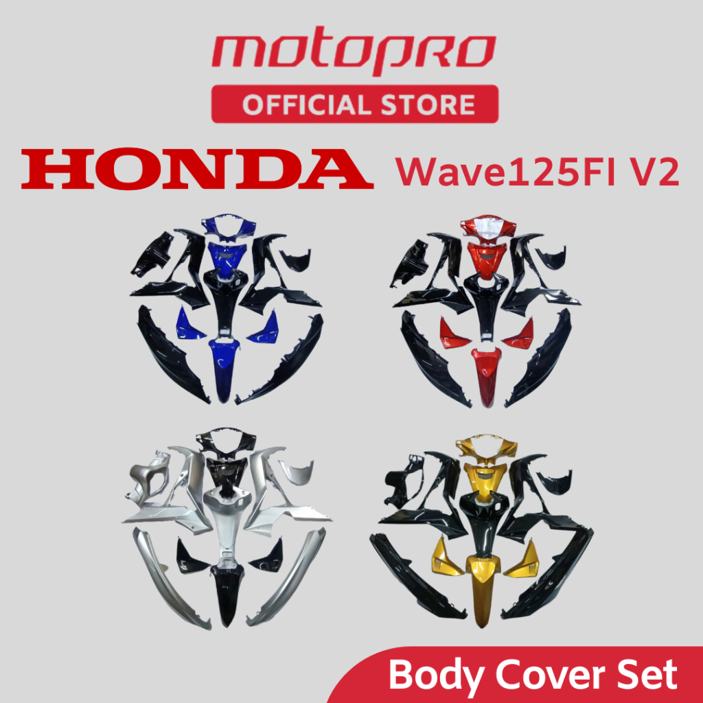 HONDA 100% Original Wave125FI V2 Full Body Cover Set Coverset Color ...